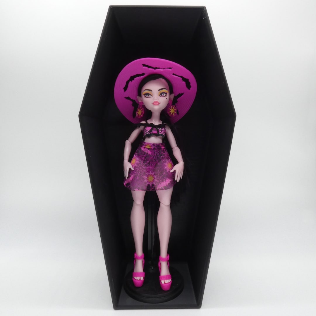 Doll Display Stand Mountable Hanging Case Coffin for 1:6 Scale Monster ...