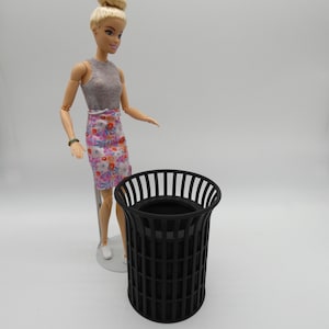 1:6 Scale Doll Trash Can Miniature Park Decor for Barbie, Bratz, & FR ...