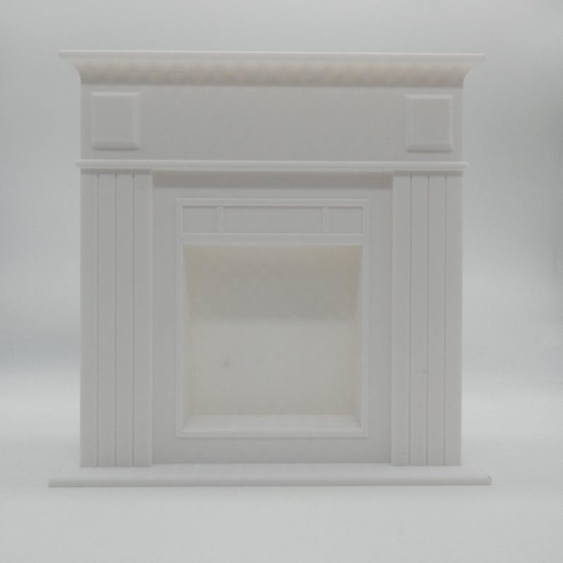 Dollhouse Fireplace With Mantle & Hearth – 1:6 Scale – Choose Your ...