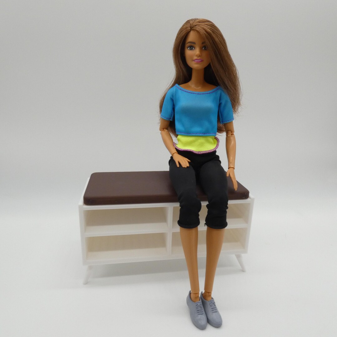 Dollhouse Furniture Storage Bench Shoe Cubby – 1:6 Scale – Choose Your ...