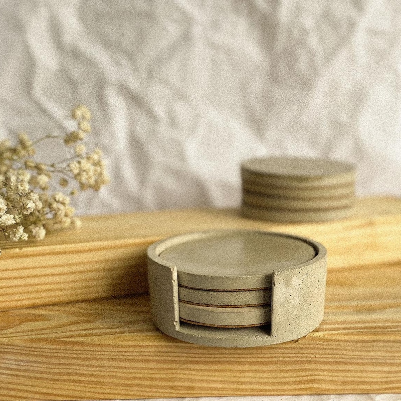 Concrete Coasters - Etsy