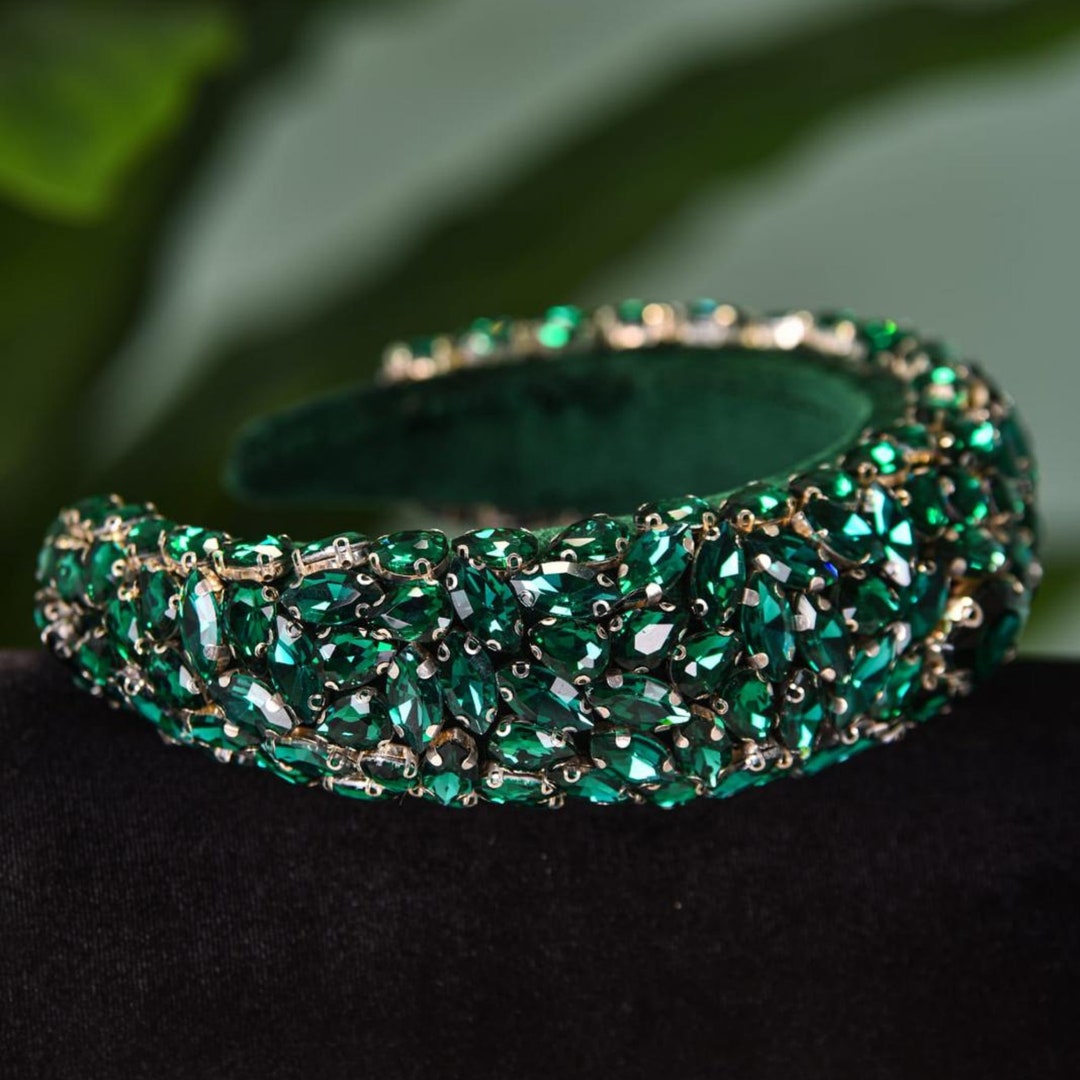Crystal Headband/emerald Crystal Headband/special Design Headband ...