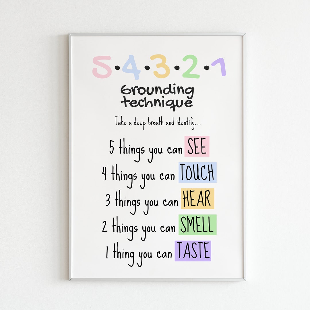 Grounding Technique Poster, School Counselor, Coping Skill, Social ...