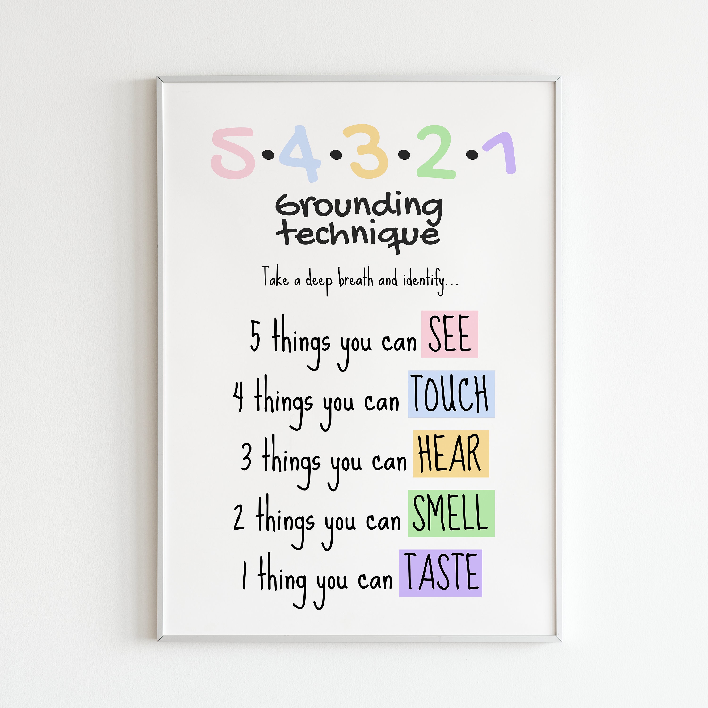 Grounding Technique Poster, School Counselor, Coping Skill, Social ...