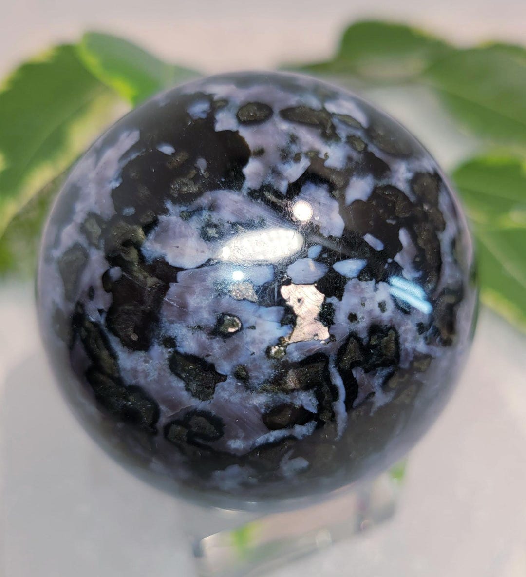 Indigo Gabro or Mystic Merlinite Sphere: 2.5" Rare Material - Etsy