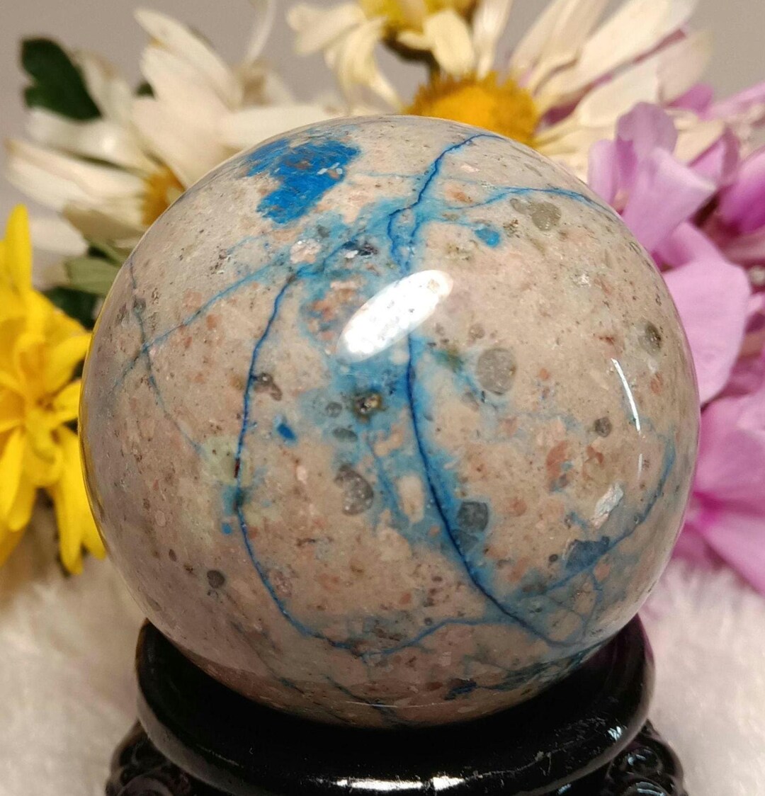 Striking Azurite, Chrysocolla, Malachite Sphere: Rare 45mm(1.75") - Etsy
