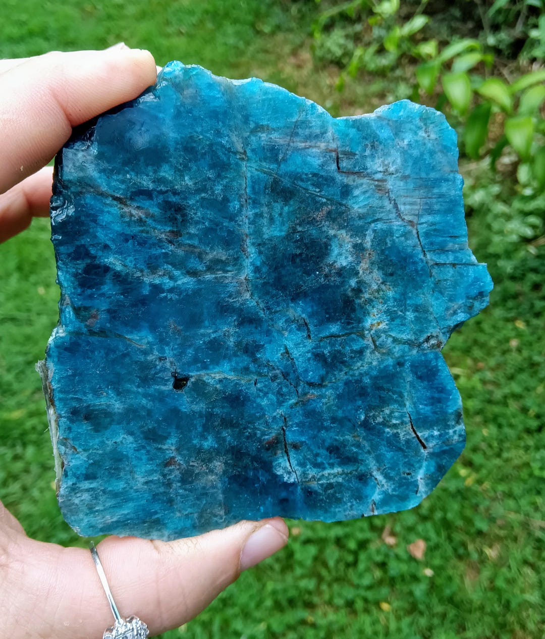 Blue Apatite Shimmery Slab - Etsy