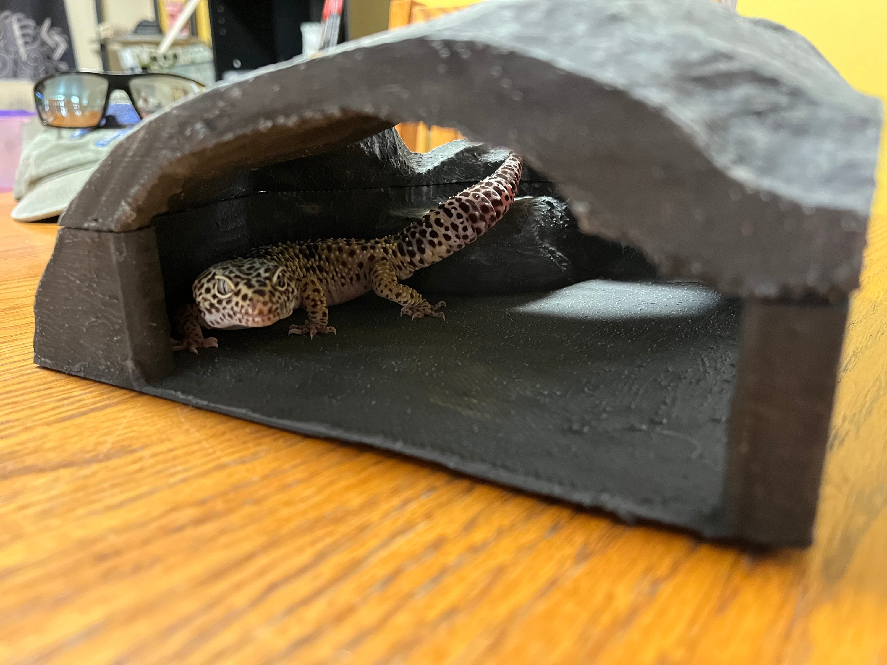 Reptile Terrarium Corner Hide Underground Corner Viewing 8"l X 8"w X 3. ...