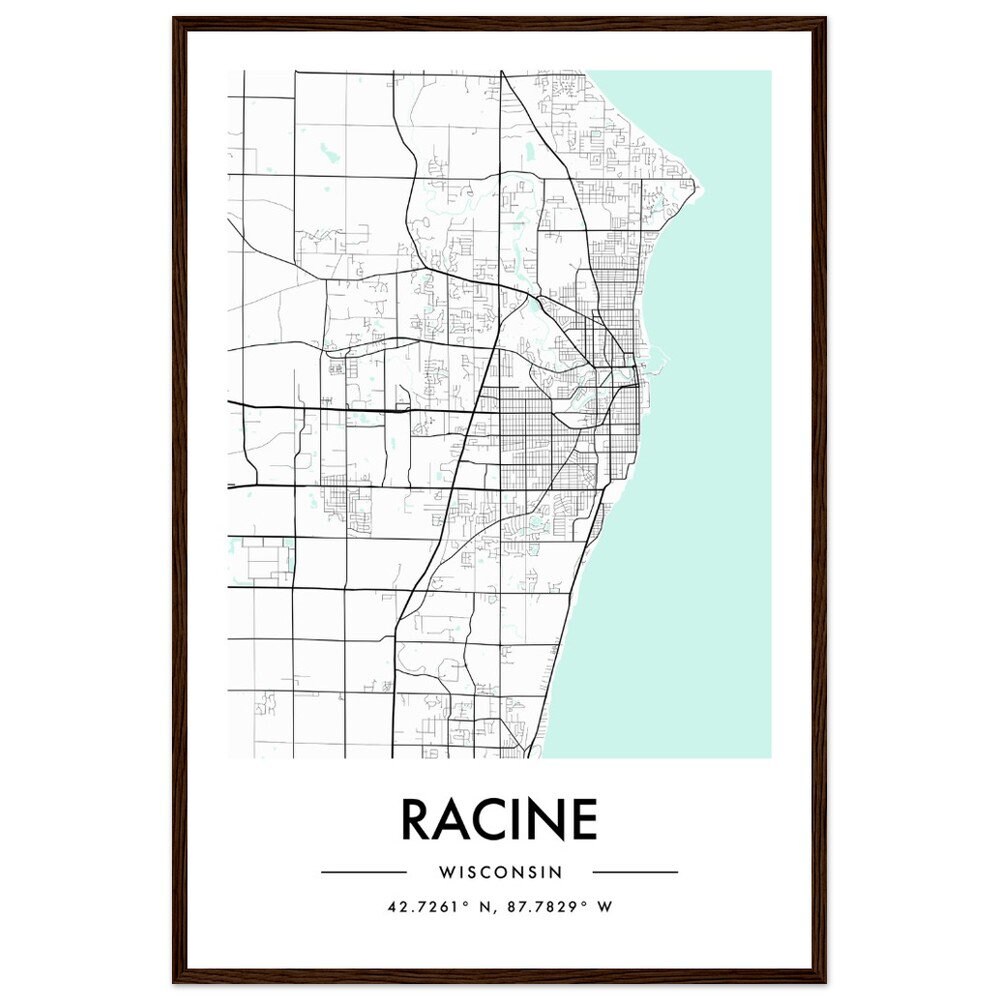 Racine Map Print Poster Canvas Racine, WI Map Print Poster Canvas - Etsy