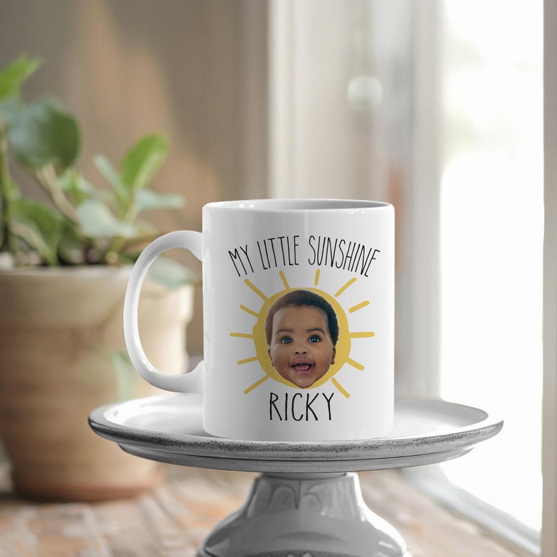 Custom Baby Photo Mug, Personalized Baby Picture Cup, Father's Day Gift ...