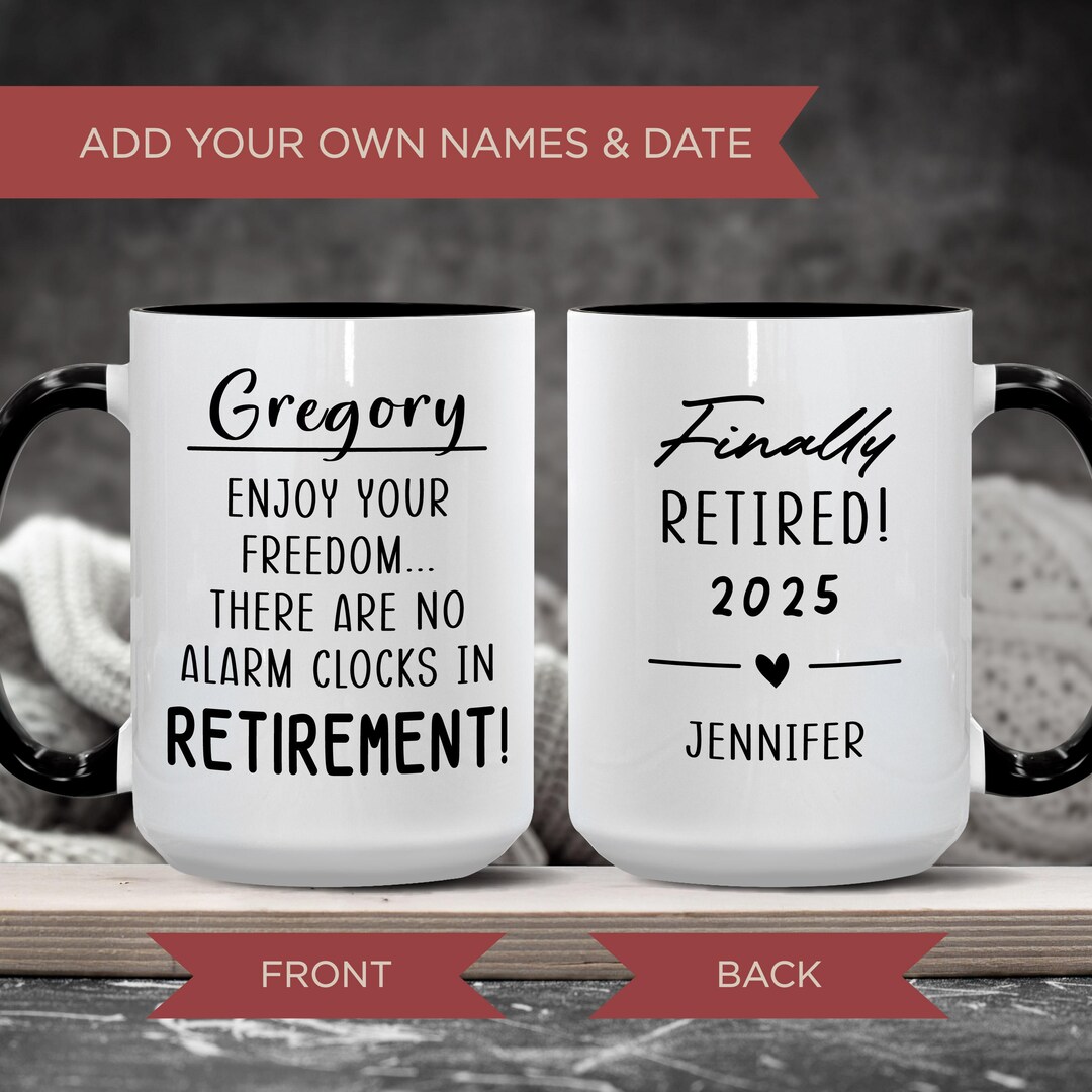 Happy Retirement Mug Gift, Personalized Gift, Gifts for Retirees ...