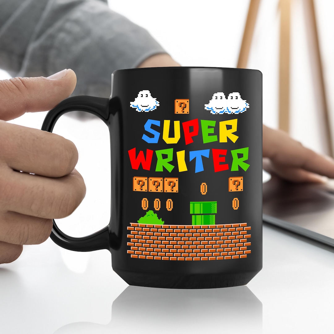 Super Writer, Retro Video Game, Retro Gamer Mug, Gamer Gift Mug, Best ...
