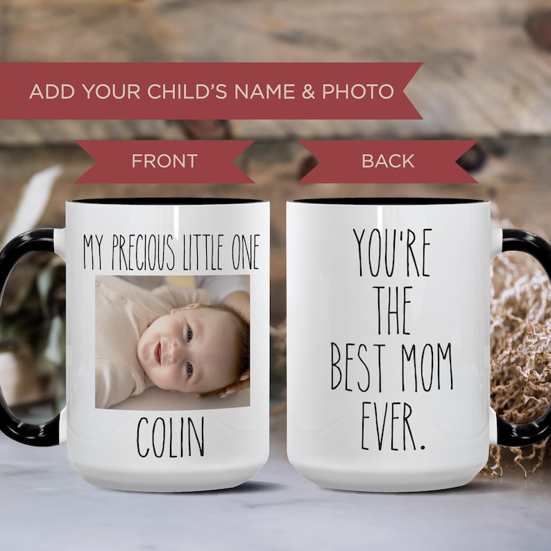 Custom Baby Photo Mug, Personalized Baby Picture Cup, Fathers Day Gift ...