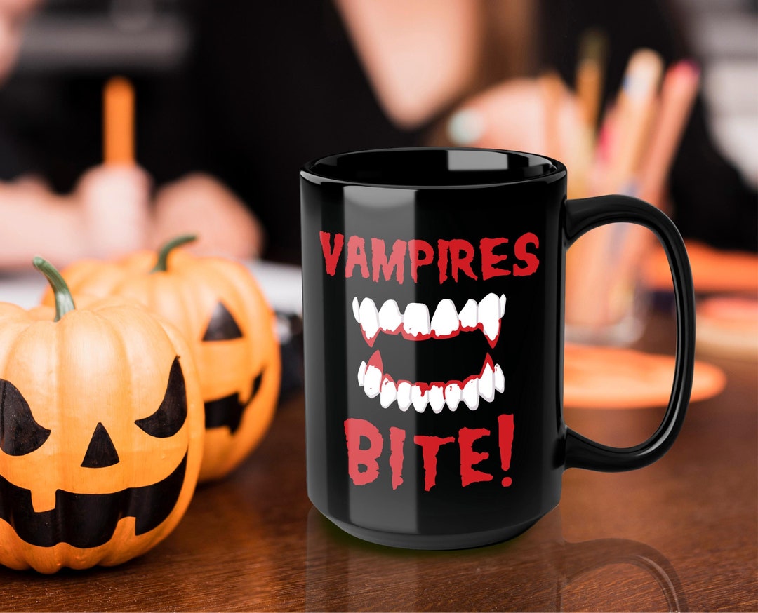 Vampire Mouth Mug, Dracula Fangs, Blood Red Lips, Blood Sucker, Gift ...