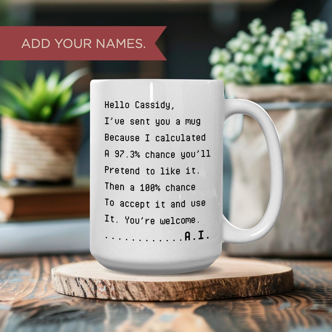 Scared of AI Mug Gift, Artificial Intelligence and Machine Learning ...