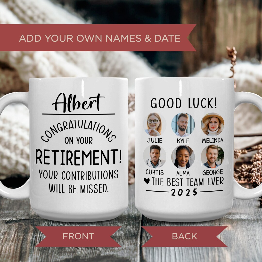 Happy Retirement Mug Gift, Personalized Gift, Gifts for Retirees ...