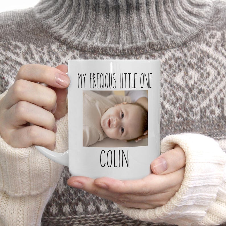 Custom Baby Photo Mug, Personalized Baby Picture Cup, Fathers Day Gift ...