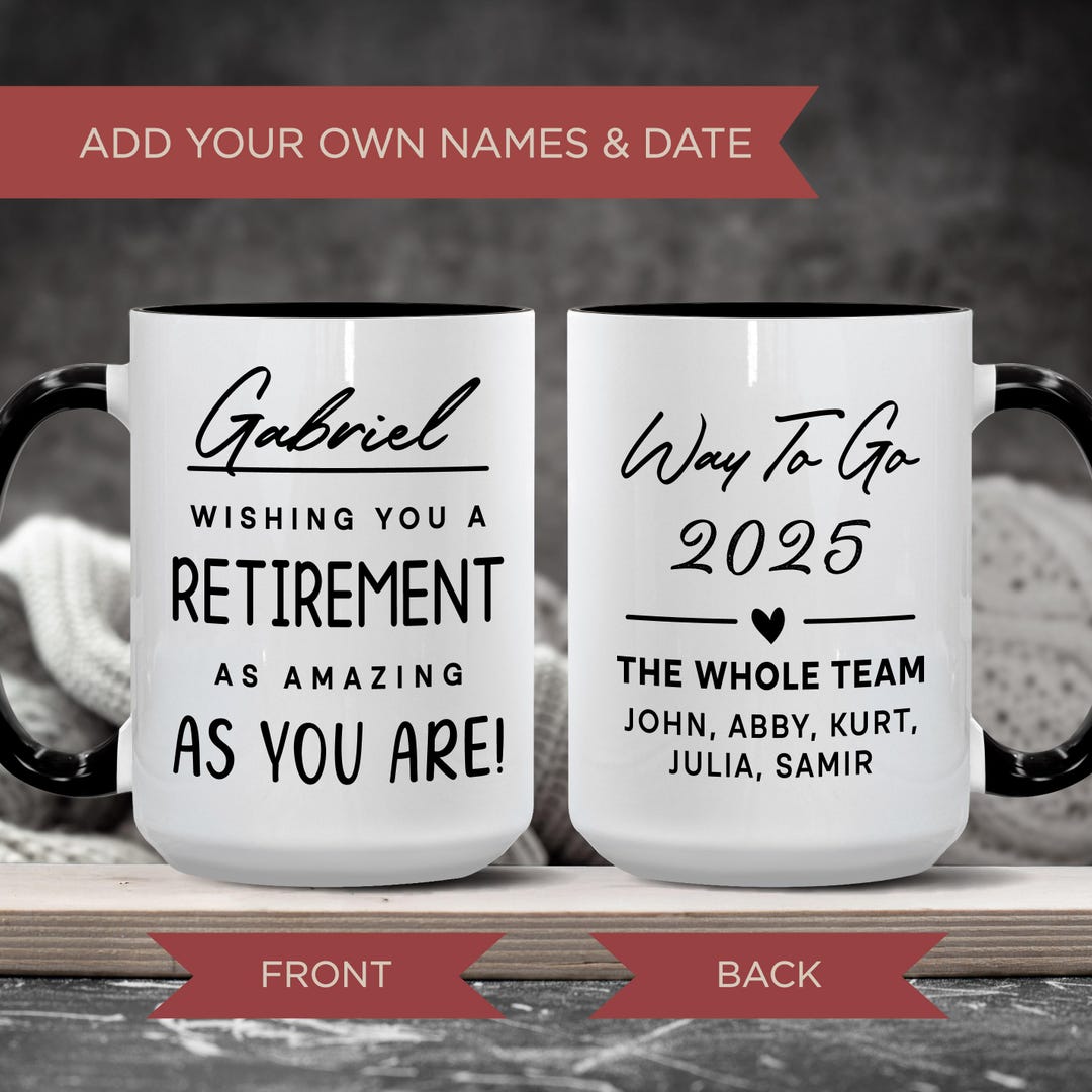 Happy Retirement Mug Gift, Personalized Gift, Gifts for Retiree ...