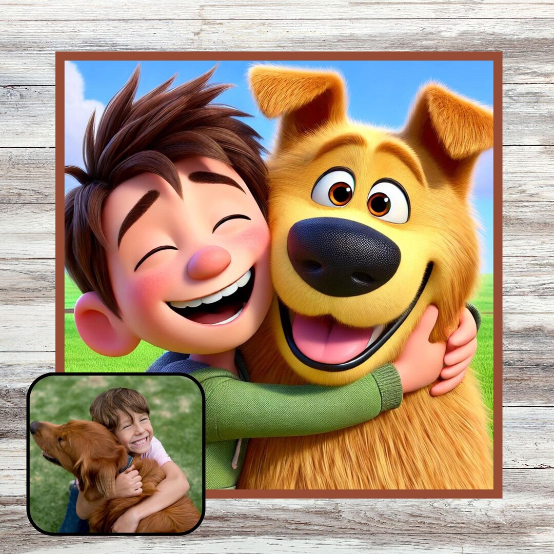 Custom Cartoon Pet Animation, Personalised Pet Portrait, Cartoon ...