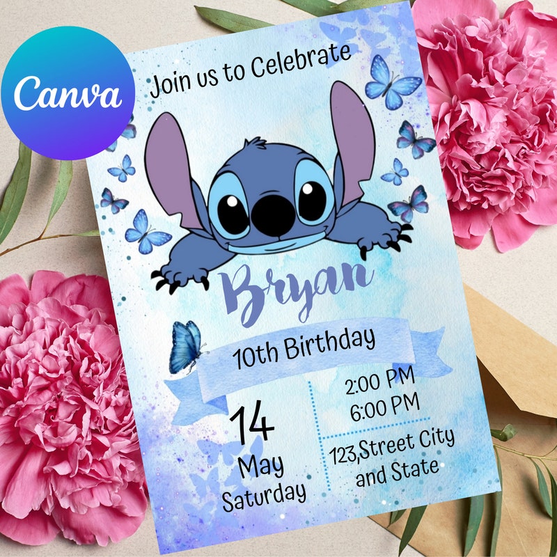 Printable Stitch Invitation - Etsy