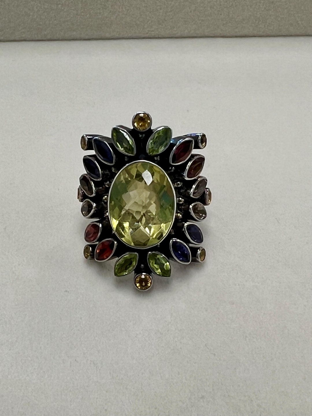 Nicky Butler Vintage Sterling Ring, Featuring Semiprecious Stones and ...
