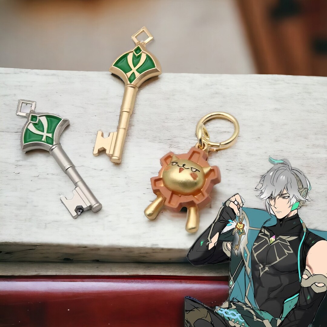 Genshin Impact Keychains Alhaitham & Kaveh Inspired Metal Keyrings ...