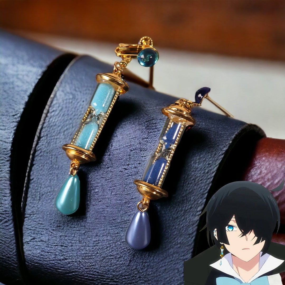 Chic Vanitas-inspired Hourglass Earrings Anime-inspired Timepiece ...