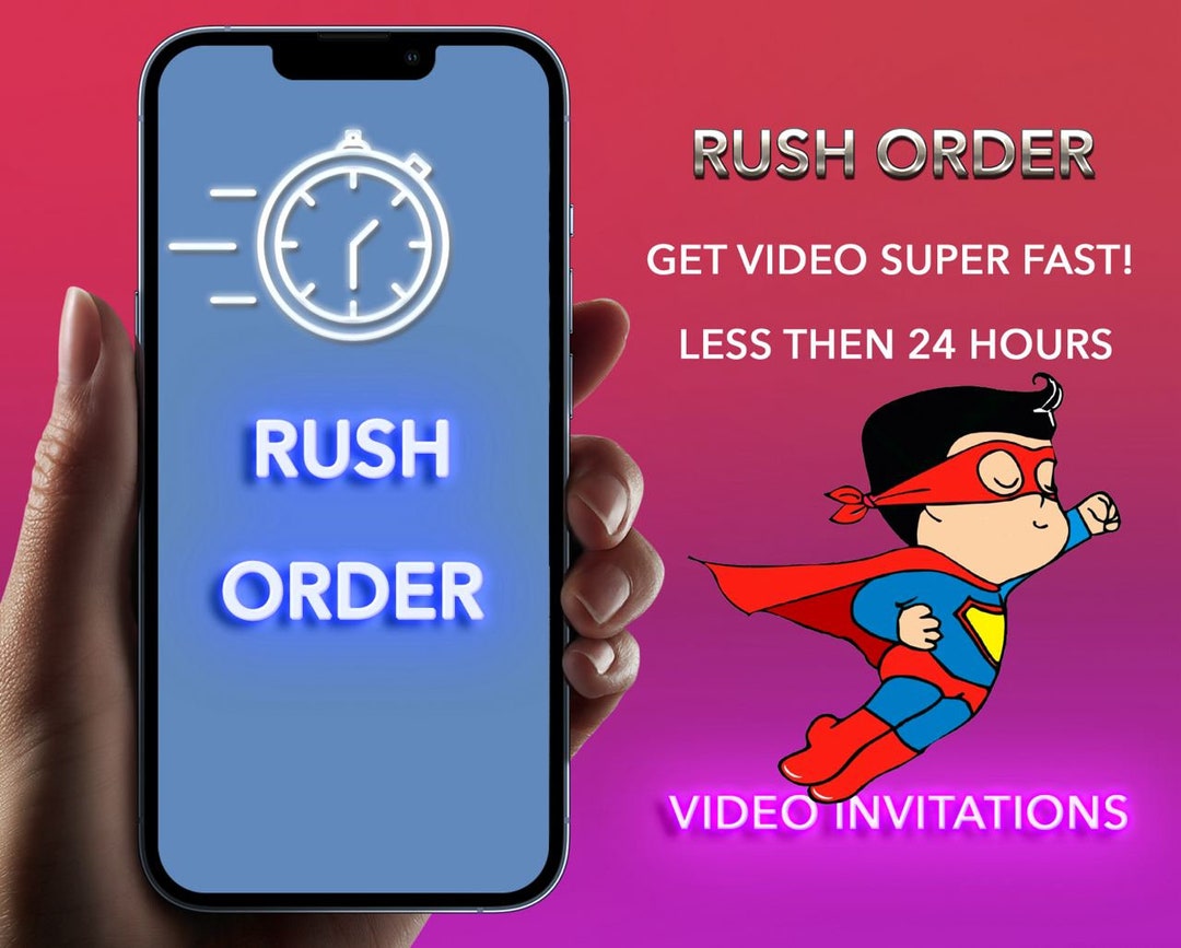 Rush Order a Kid Video Invitation - Etsy