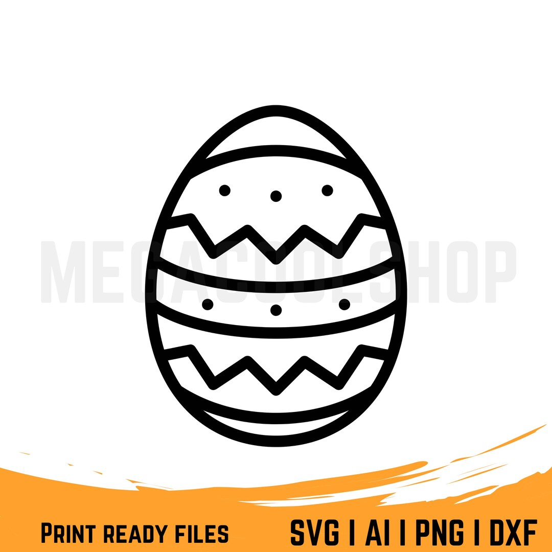 Easter Egg Svg, Png, Pdf, Dxf and Ai | Easter Egg Vector, Egg Design ...