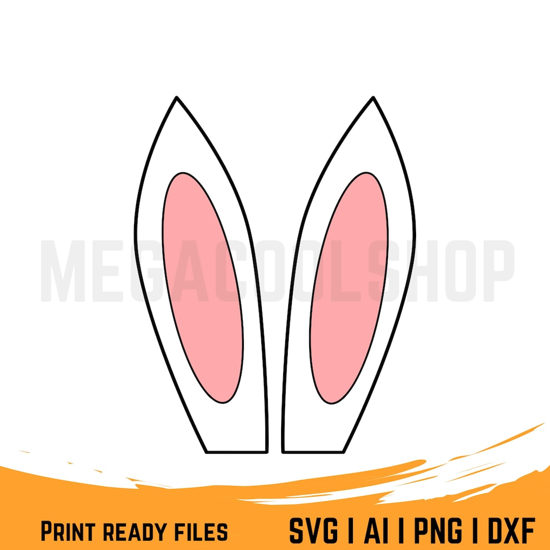 Bunny Ears Svg, Png, Dxf, Pdf and Ai Files | Rabbit Ears SVG ...