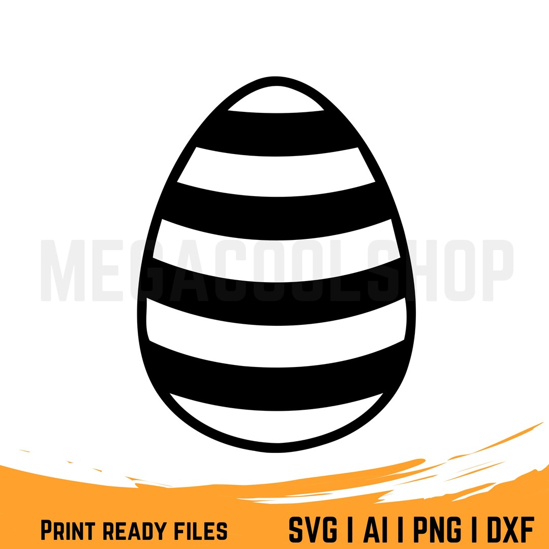 Easter Egg Lines Art SVG, PNG, DXF, Pdf and Ai Files | Easter Egg ...