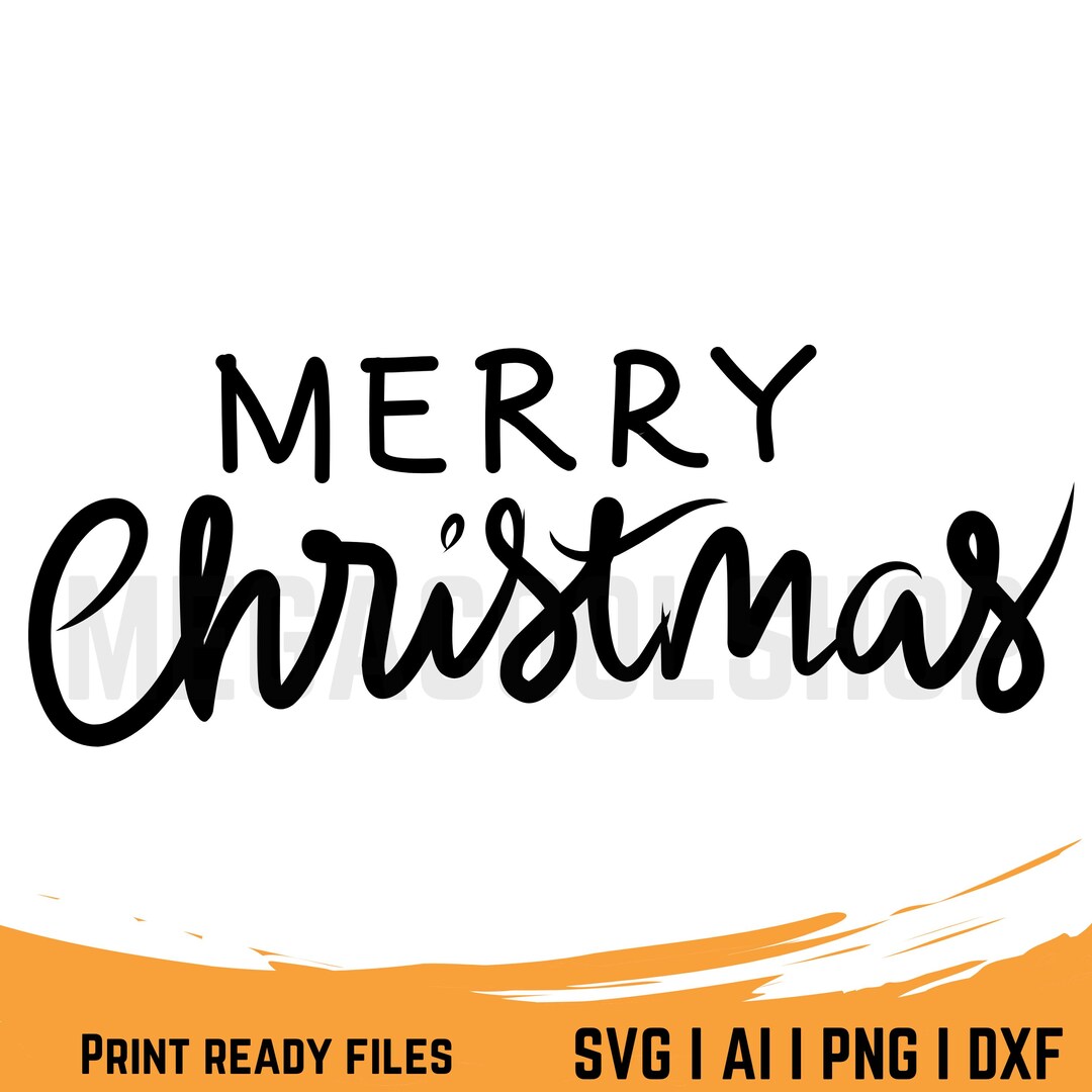 Merry Christmas Text SVG, Holiday Quote Svg, Christmas Words for Cricut ...