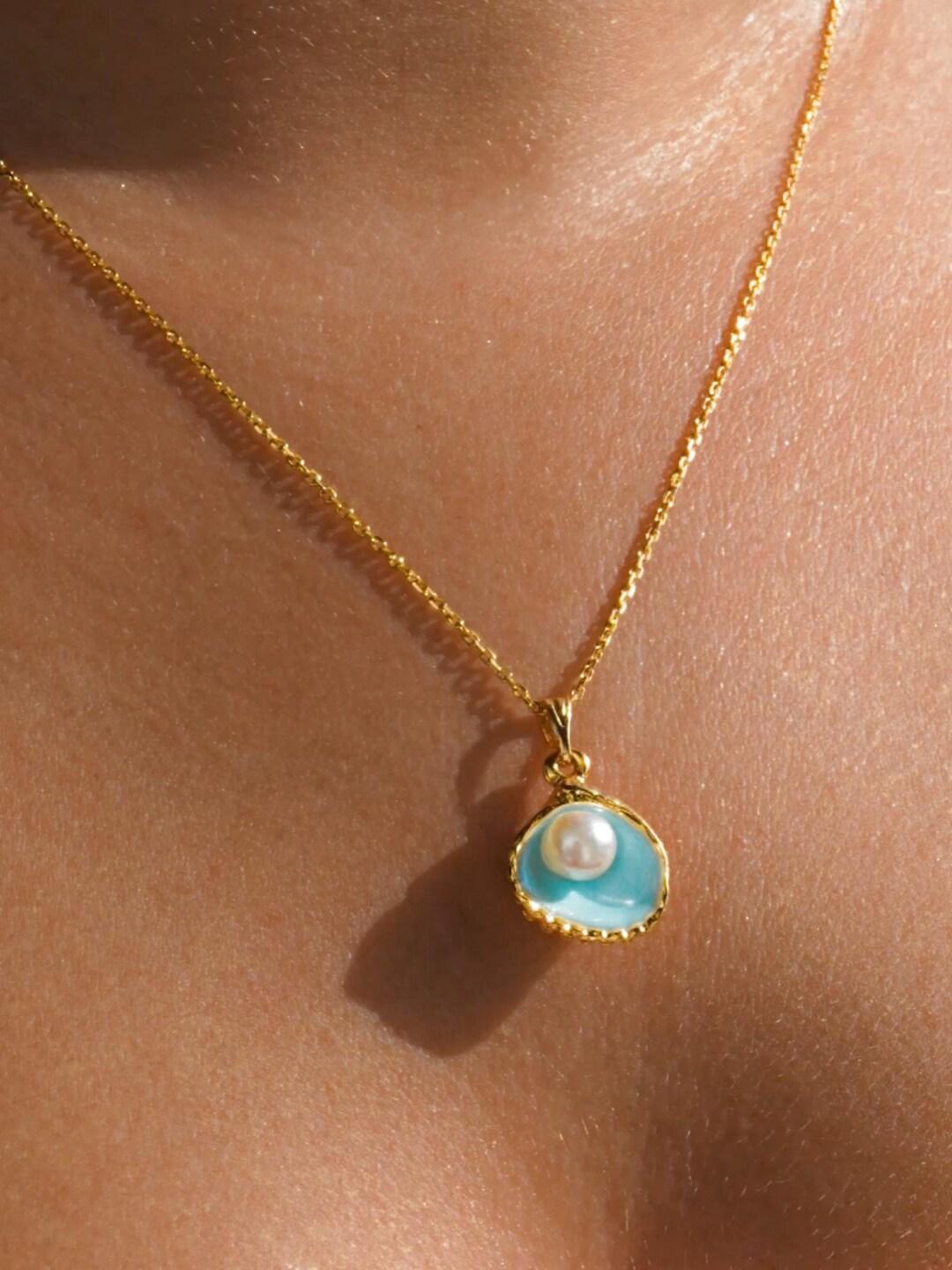 The Mermaid Necklace, Ariel Shell, Anime Inspired Ariel With Pearl ...