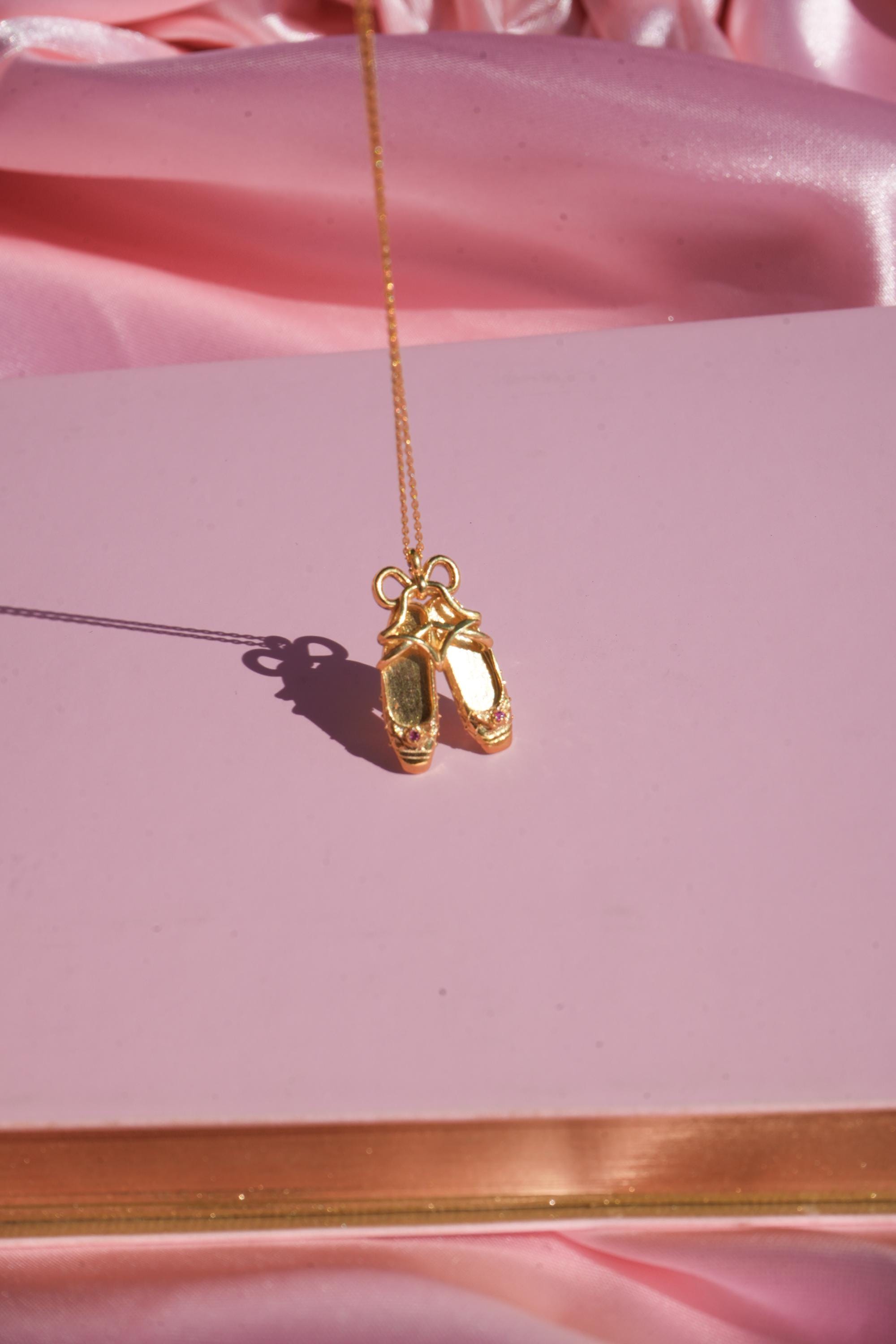 Pink Ballerina Nutcracker Necklace, 12 Dancing Princess Necklace ...