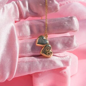 Princess Clara Heart Locket Necklace, Delicate Heart Necklace, Heart ...