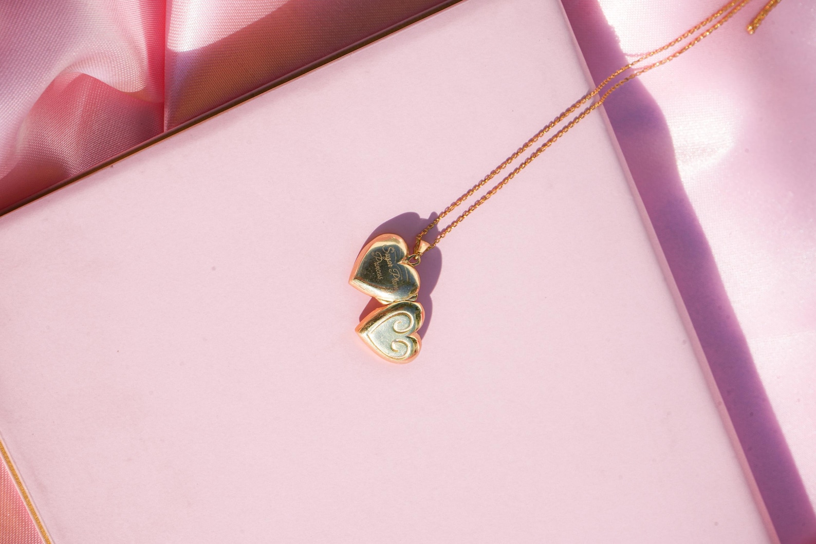 Picture Heart Locket Necklace, Delicate Heart Necklace, Heart Photo ...