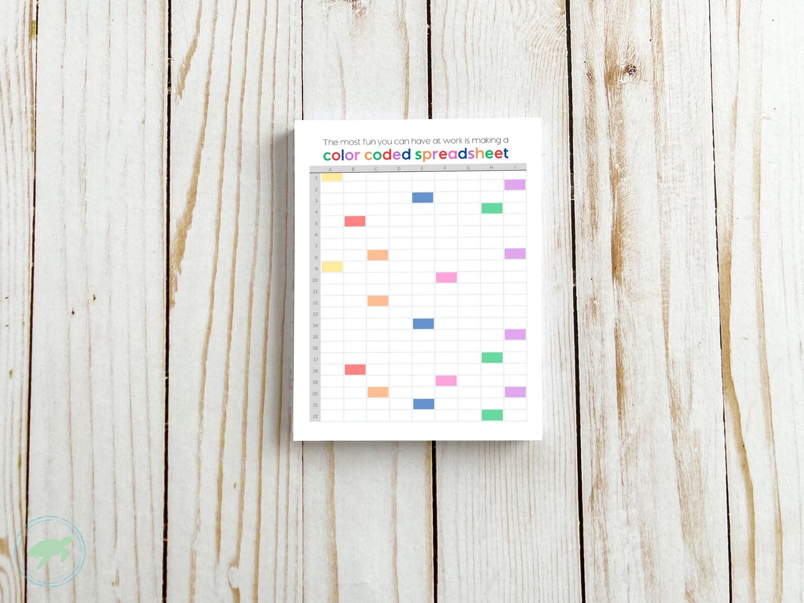 The Best Part of My Day is Making a Color Coded Spreadsheet Notepad, 2 ...