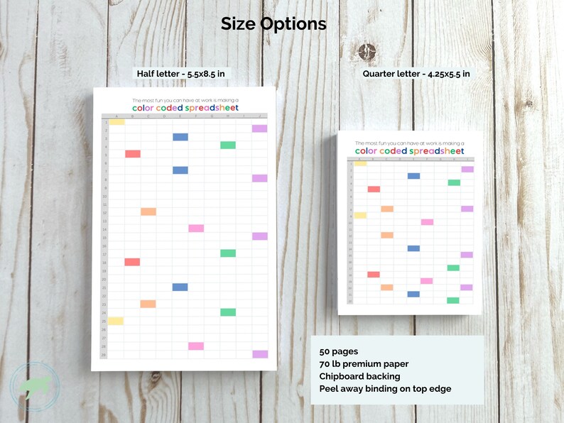 The Best Part of My Day is Making a Color Coded Spreadsheet Notepad, 2 ...