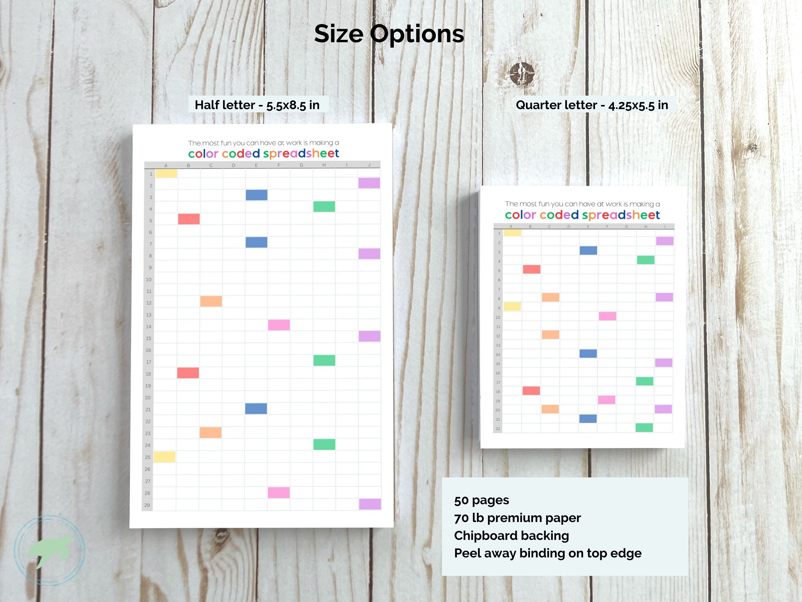 The Best Part of My Day is Making a Color Coded Spreadsheet Notepad, 2 ...