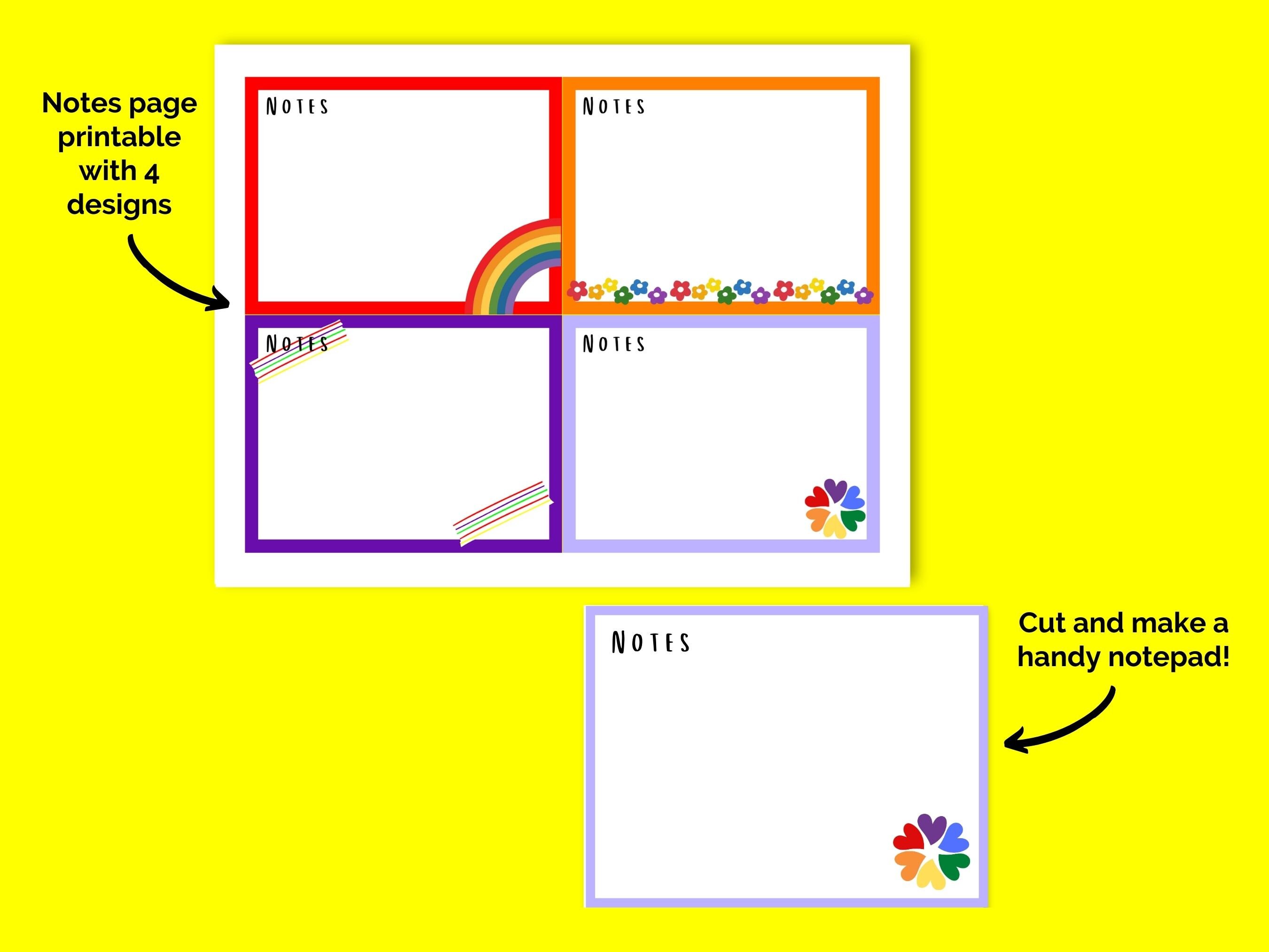 Bright Rainbow Printable Planner Bundle, Monthly Planner, Weekly ...
