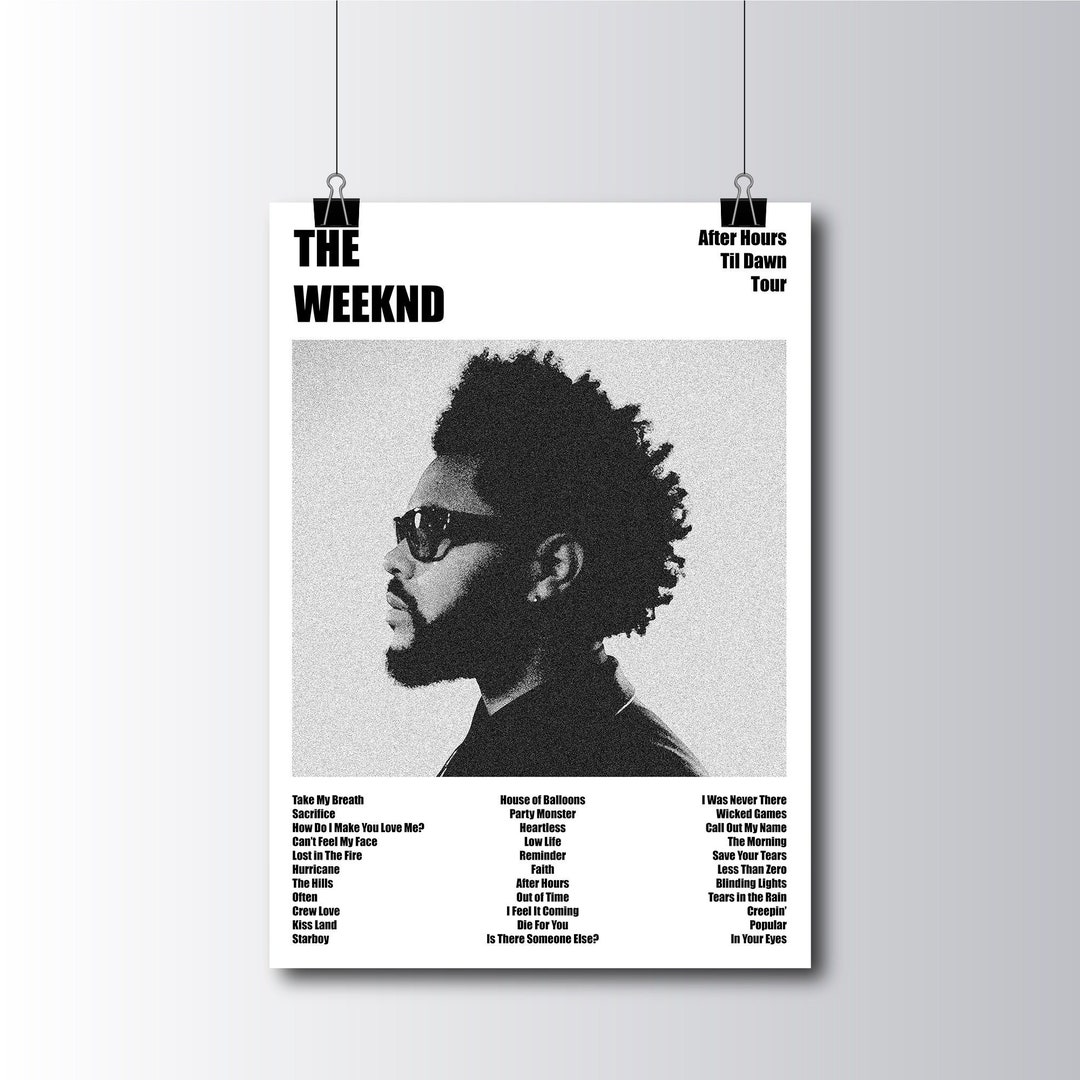 The Weeknd Tour Poster Printable Poster the Weeknd Digital Download ...