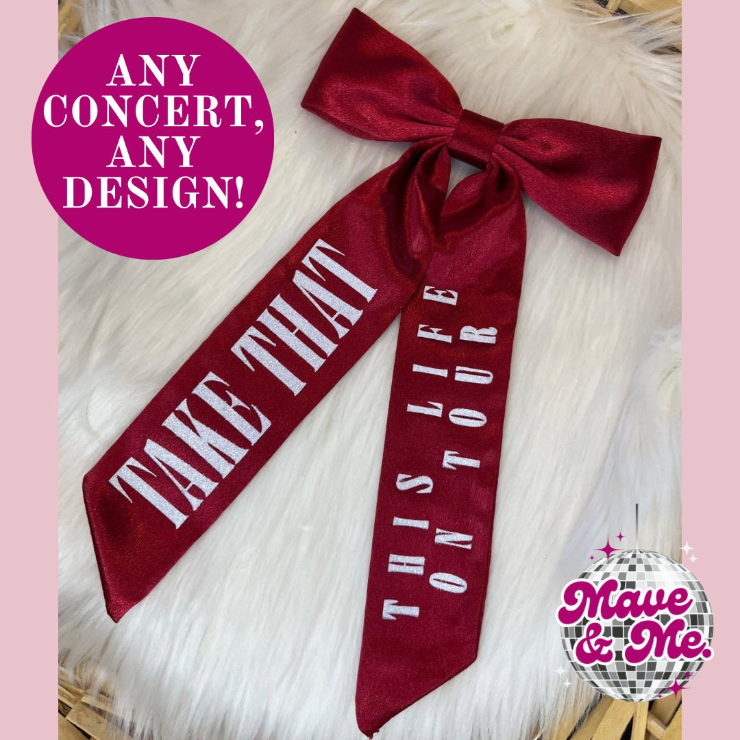 Concert Hair Bows | Customisable Event Hair Bow | XL Hair Bow | Concert ...
