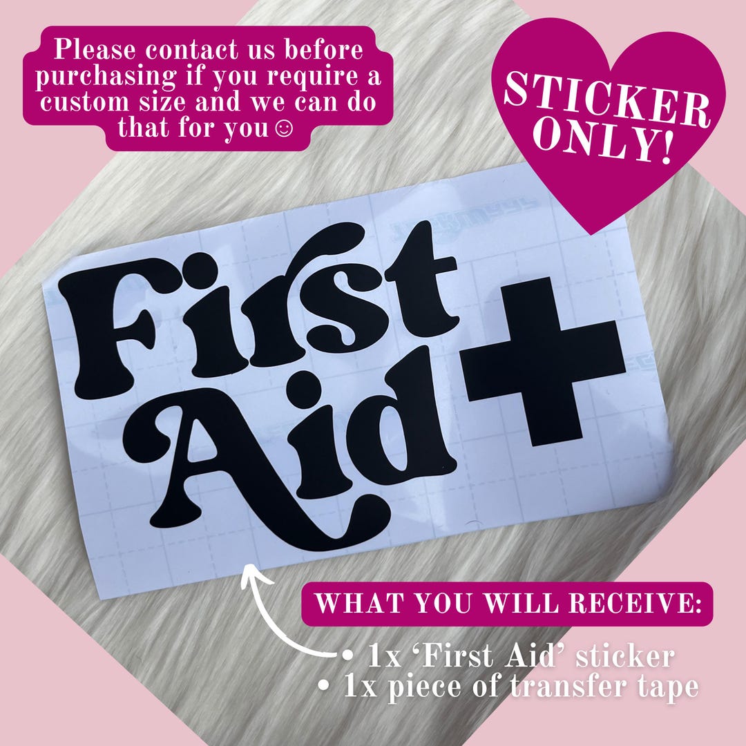 First Aid Box Vinyl Decal First Aid Sticker Custom Sticker First Aid ...