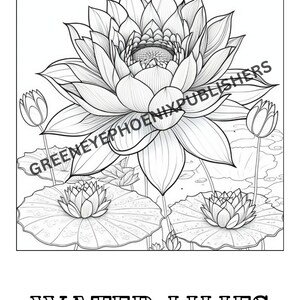 COLORING BOOK book, Flowers, Vol 2 , Greyscale, 25 Images, Instant ...