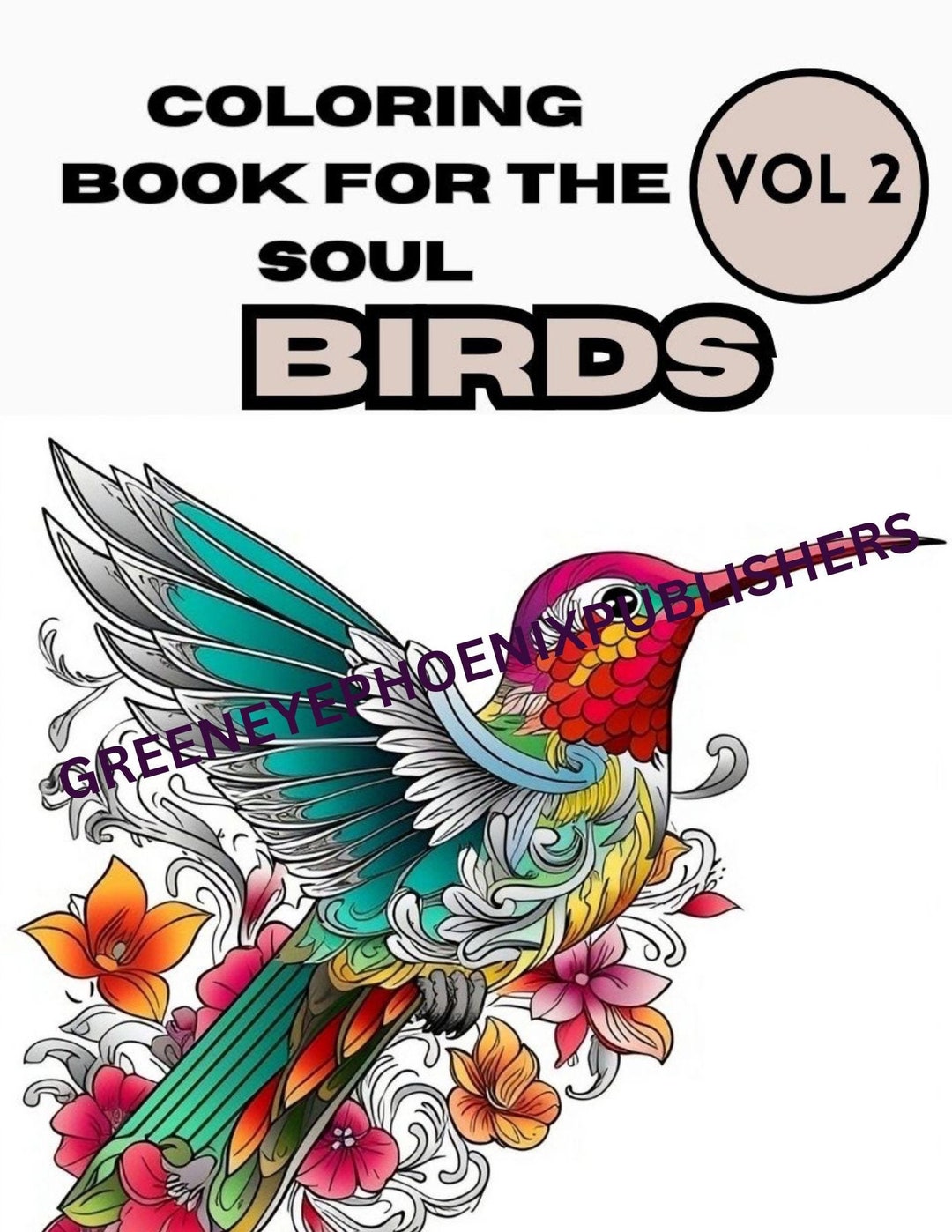 Birds, Vol 2, Coloring Book, Greyscale, 25 Images, Instant Download ...