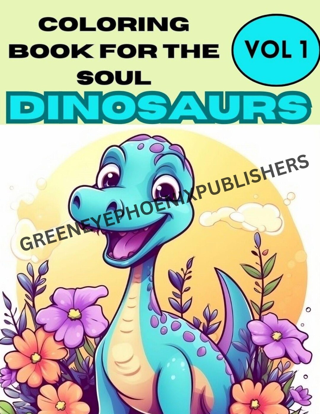 Dinosaurs, Vol 1, Coloring Book, Greyscale, 25 Images, Instant Download ...