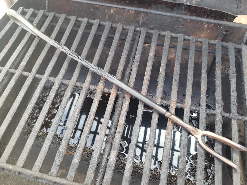 3 Piece Hand Forged Bbq/camping Grill Set - Etsy