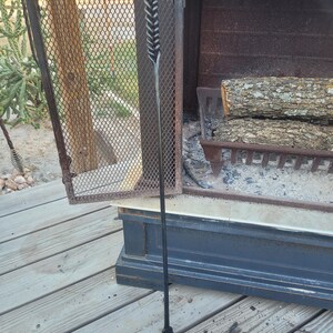 Hand Forged 5 Piece Fireplace Tool Set - Etsy