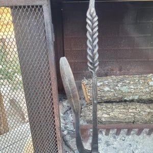 Hand Forged 5 Piece Fireplace Tool Set - Etsy
