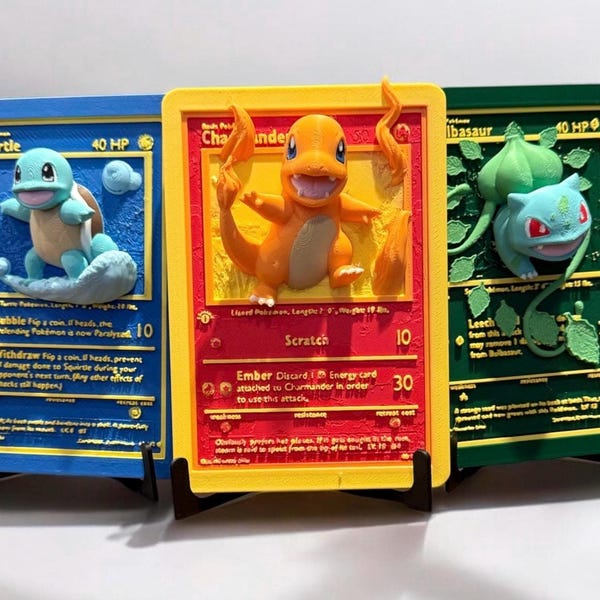 3d Pokemons Cards - Etsy